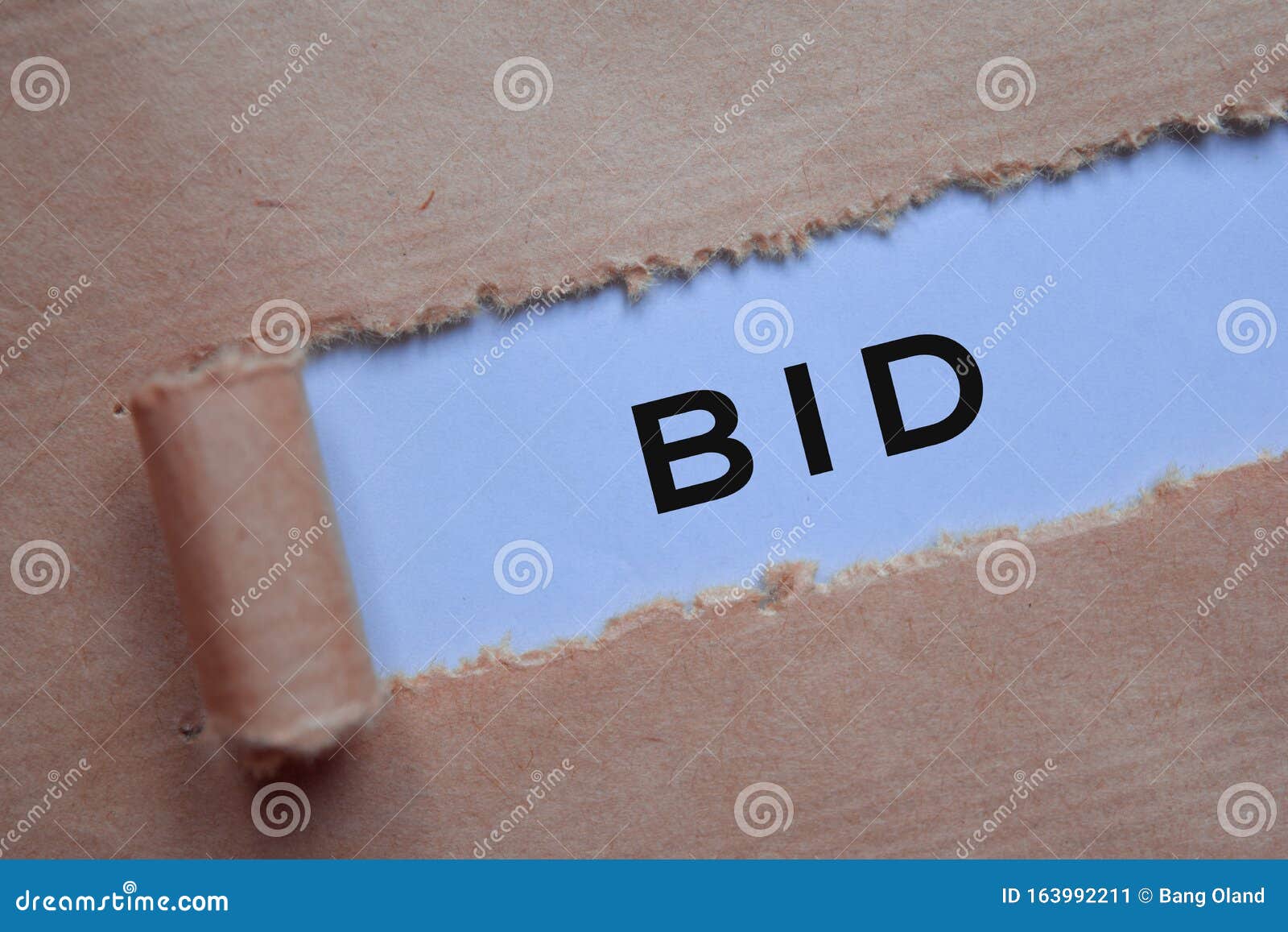 BID Text Written in Torn Paper Stock Image - Image of concept, offer ...