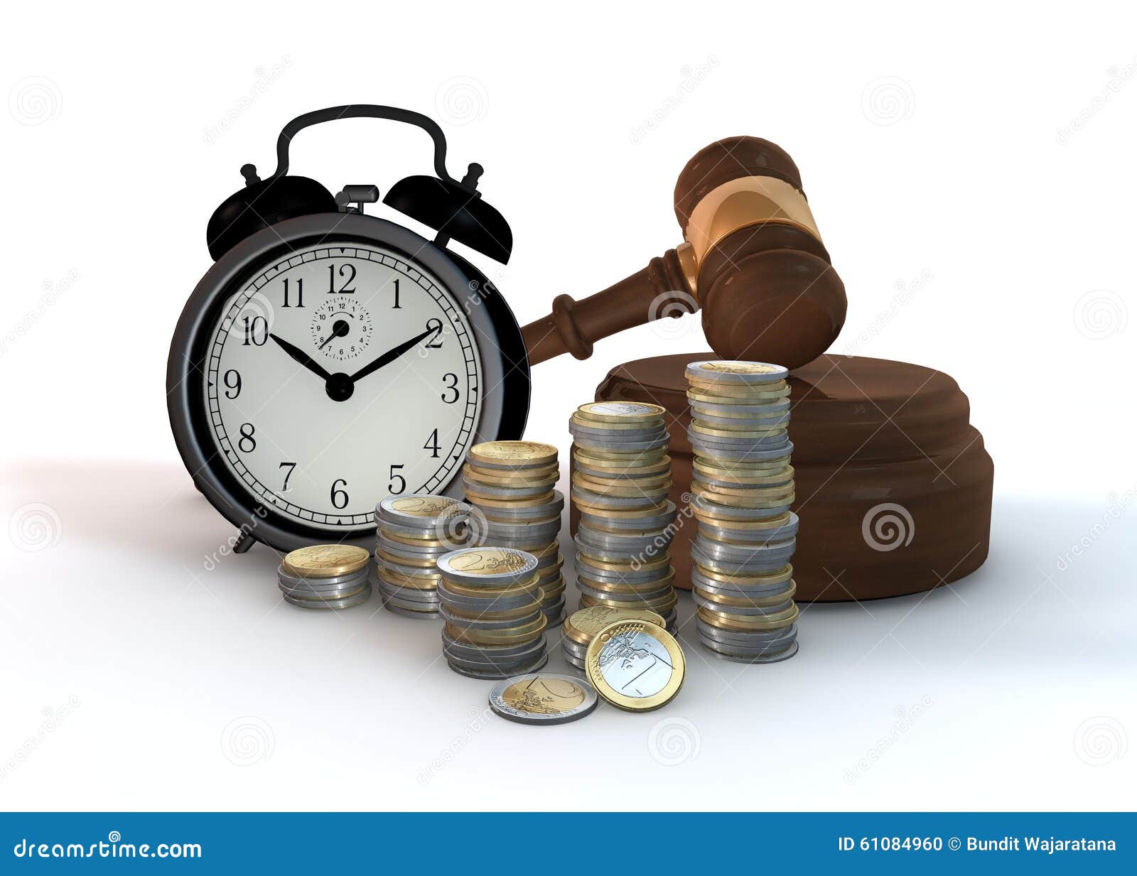 Bid Time Value stock illustration. Illustration of money - 61084960