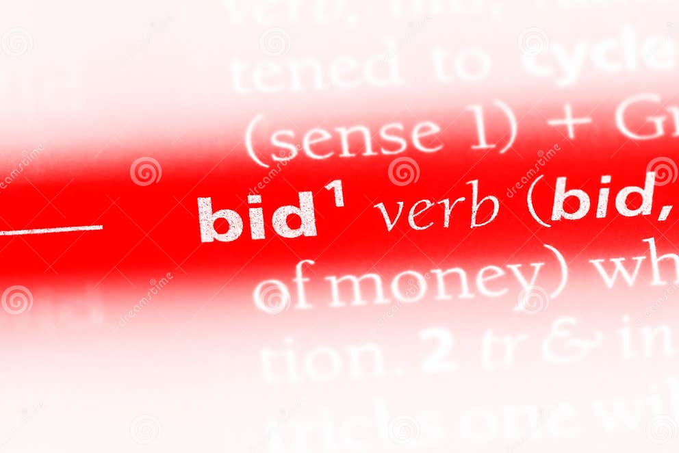 Bid stock photo. Image of closeup, idea, word, dictionary - 114412916
