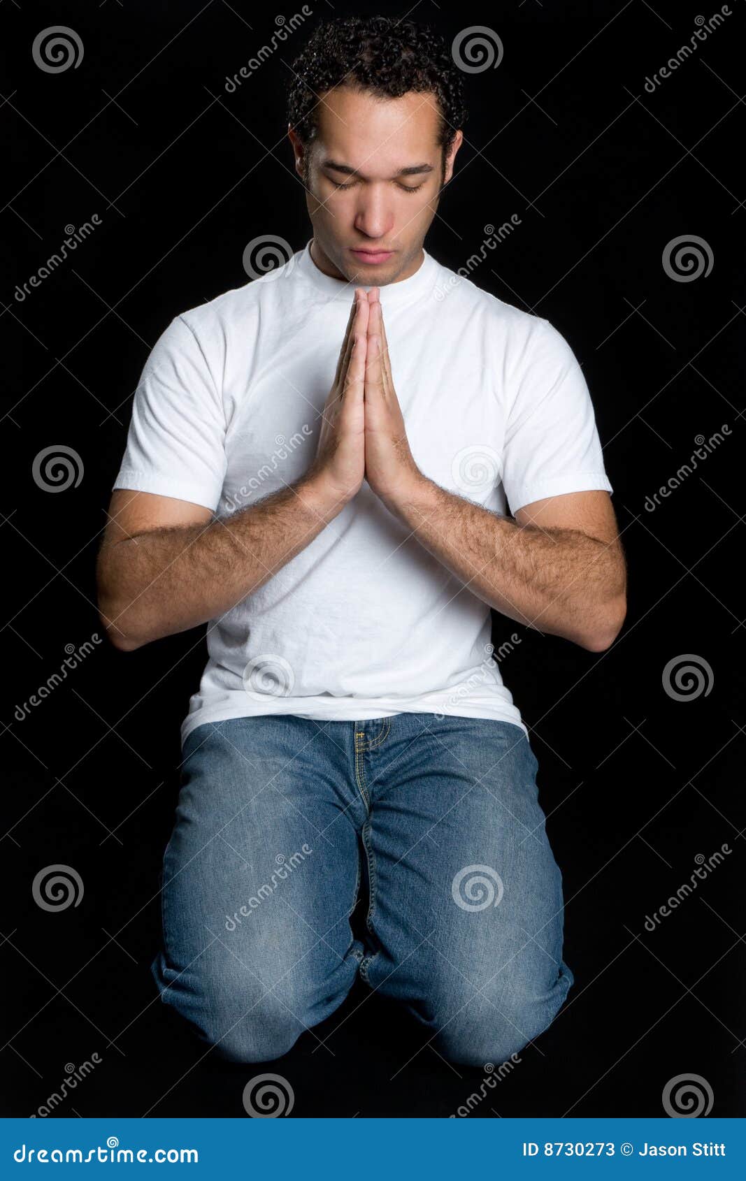 Biddende Mens stock afbeelding. Image of gezicht, tiener - 8730273