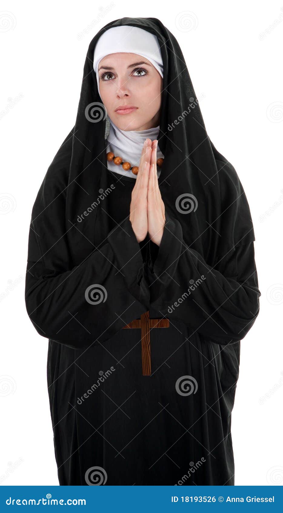 Biddende Non stock foto. Image of parochiaal, gevlekt - 18193526