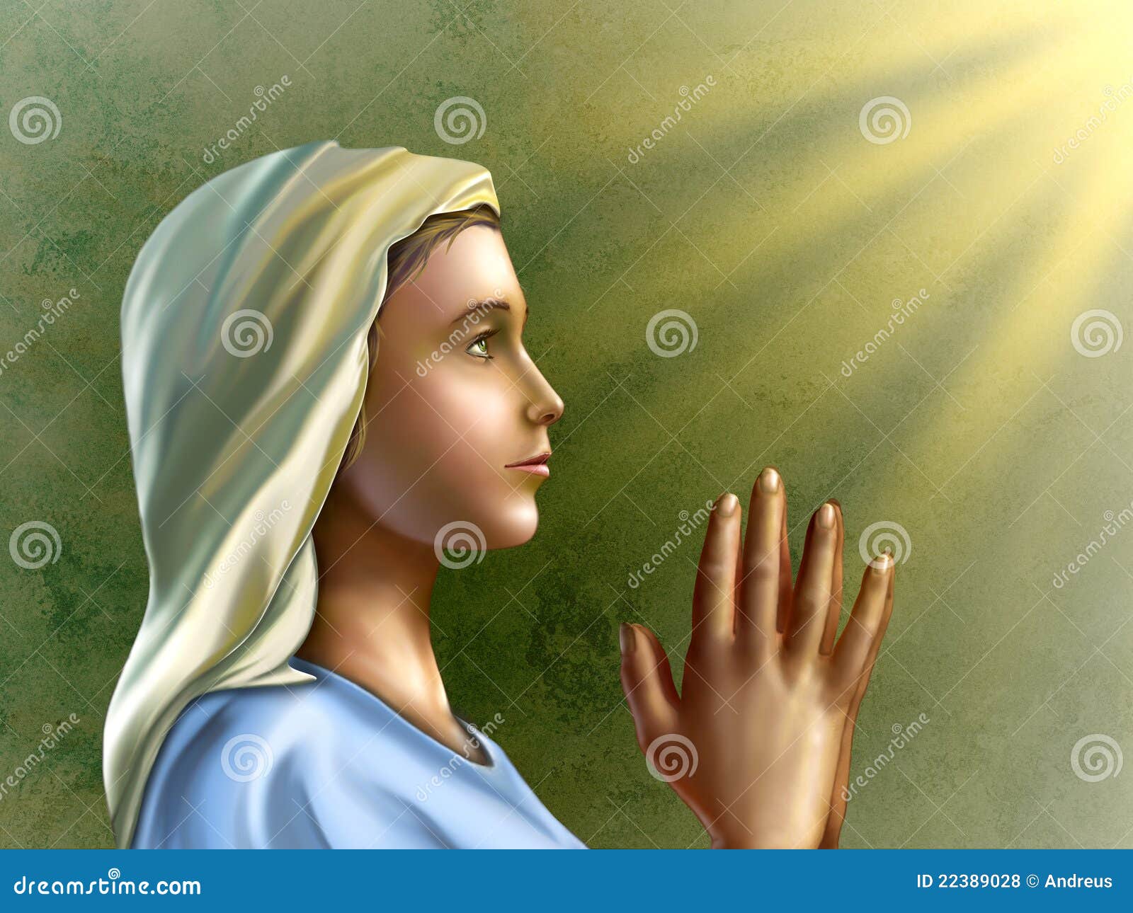 Biddende Vrouw stock illustratie. Illustration of sepia - 22389028