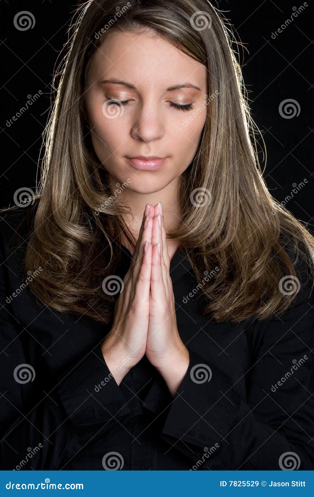 Biddende Vrouw stock afbeelding. Image of persoon, vrouw - 7825529