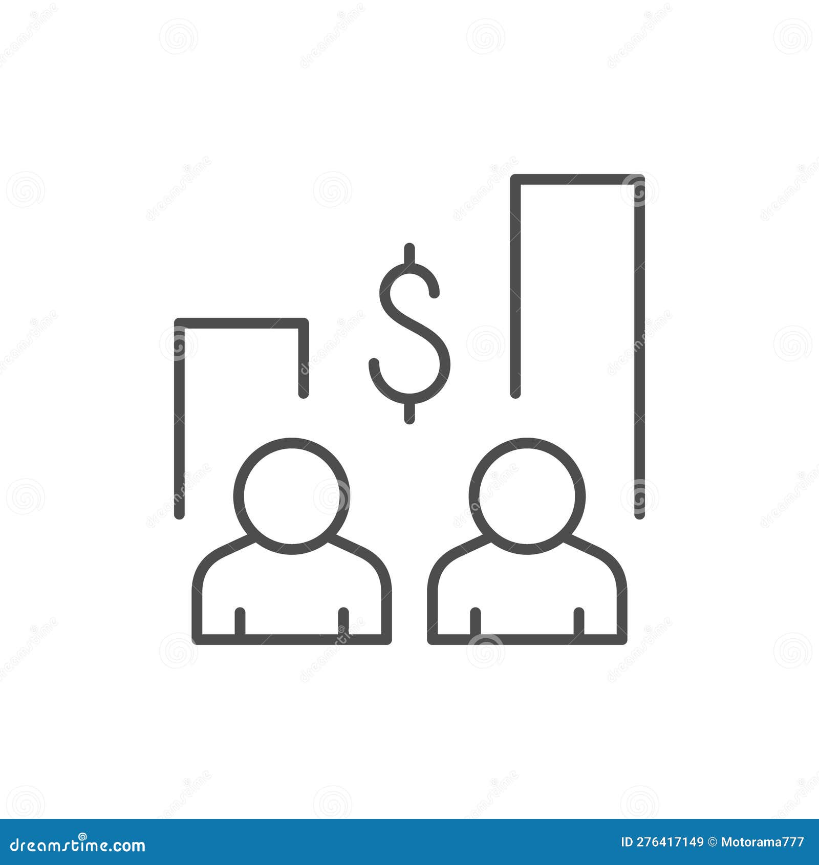 Bidding Process Line Outline Icon Stock Vector - Illustration of ...