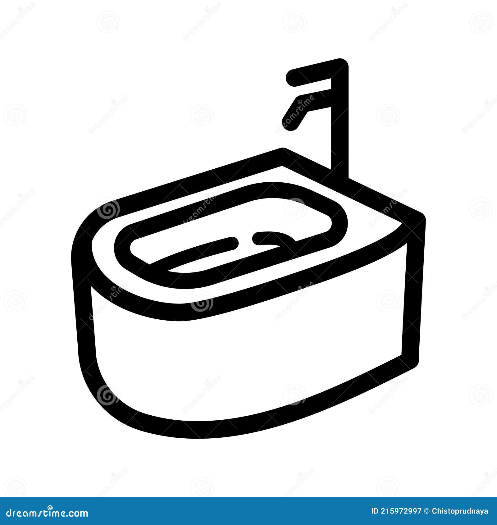 Bidet Icon in Outline Style Icon Style Isolated Stock Vector ...
