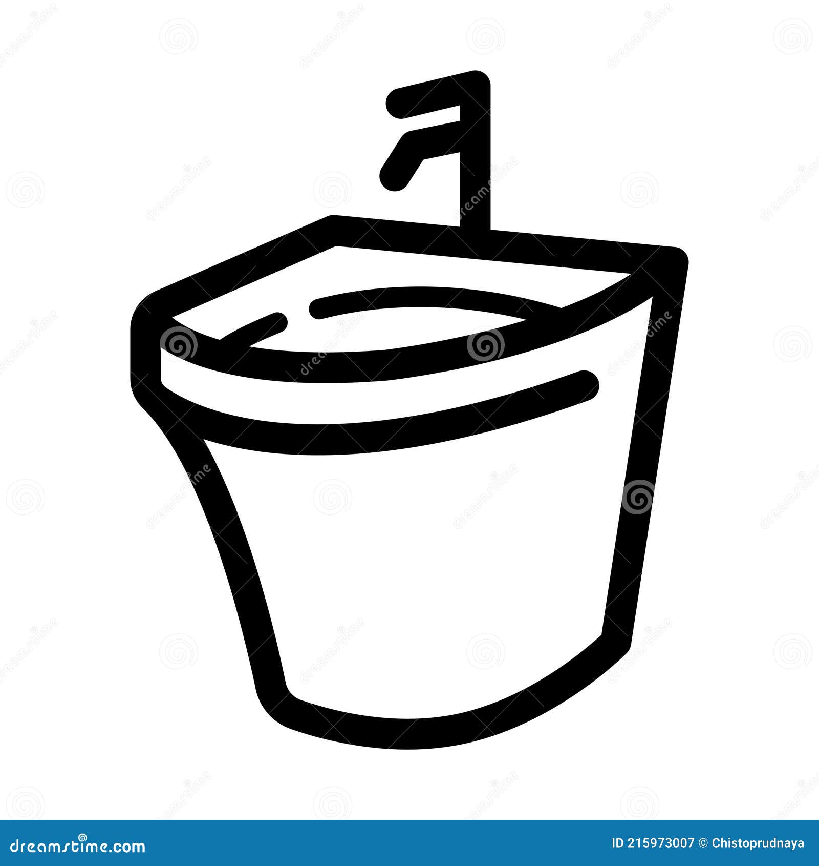 Bidet Icon in Outline Style Icon Style Isolated Stock Vector ...