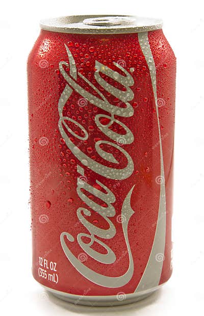 Bidon humide de coca-cola image éditorial. Image du canette - 18259990
