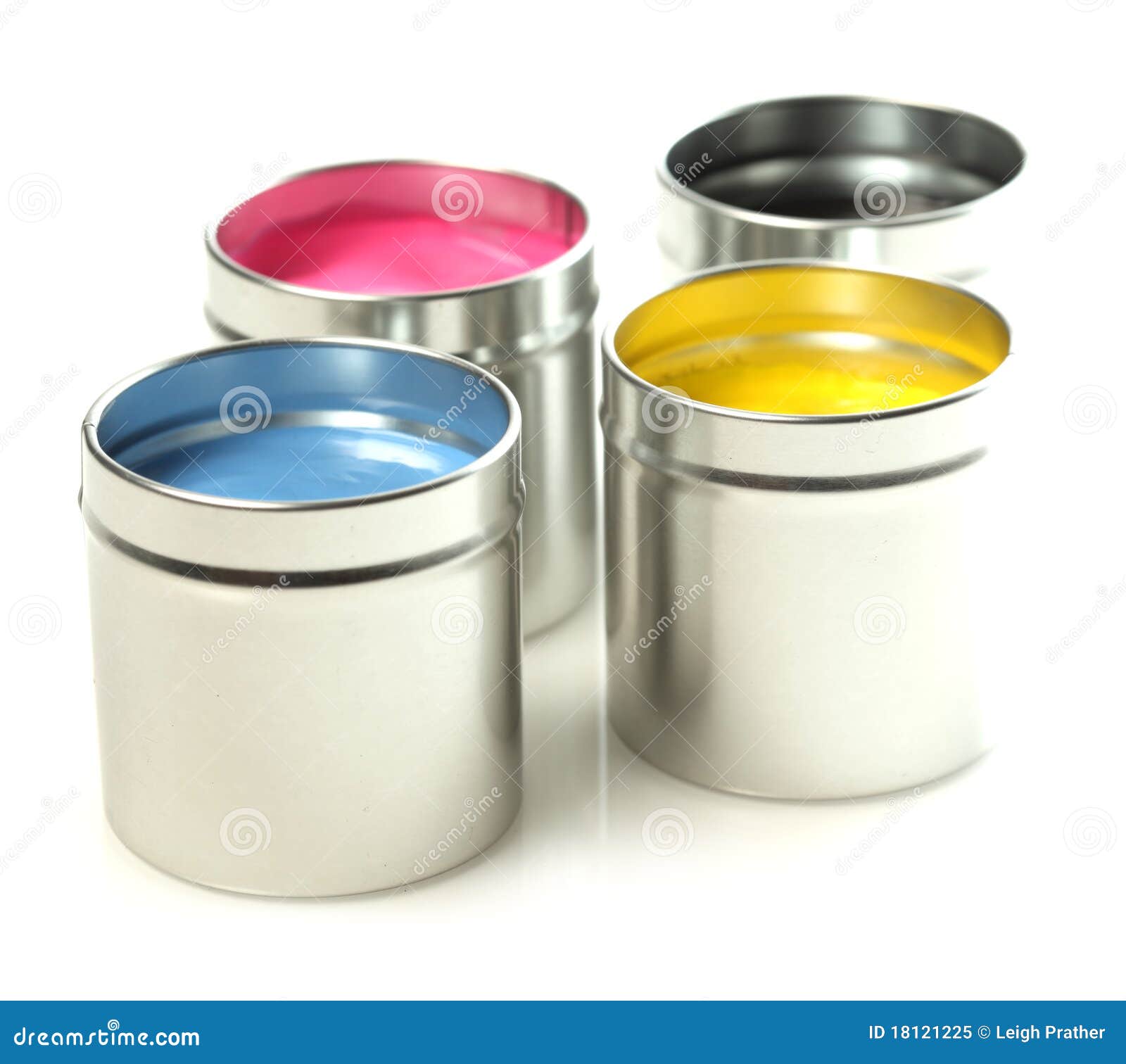 Bidons de CMYK de peinture image stock. Image du position - 18121225