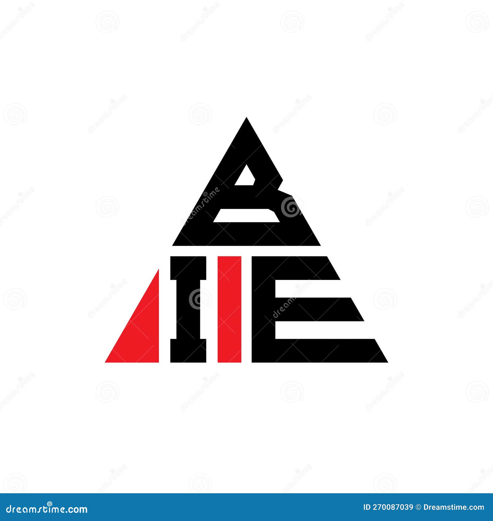 BIE Triangle Letter Logo Design with Triangle Shape. BIE Triangle Logo ...