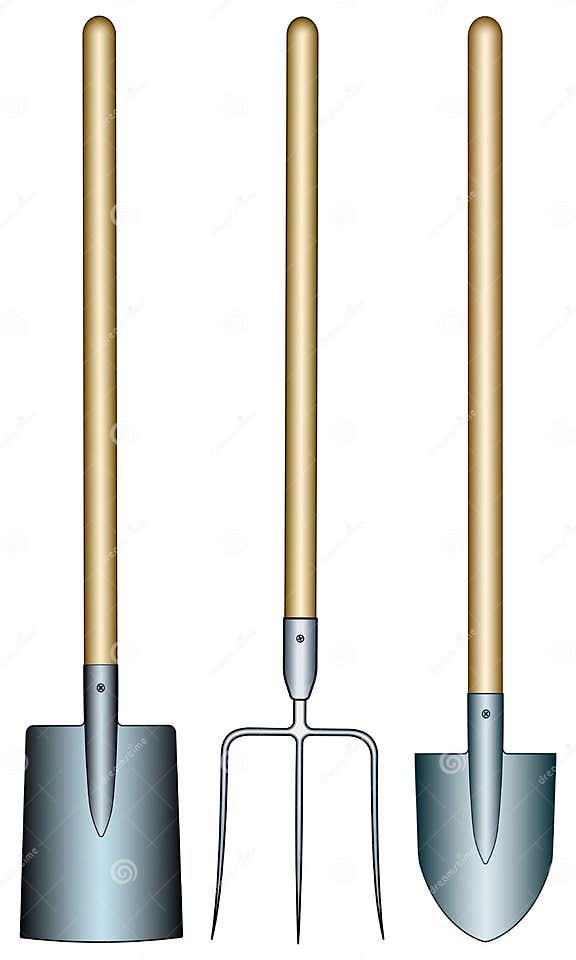 Bieldo y palas ilustración del vector. Ilustración de diente - 67167369