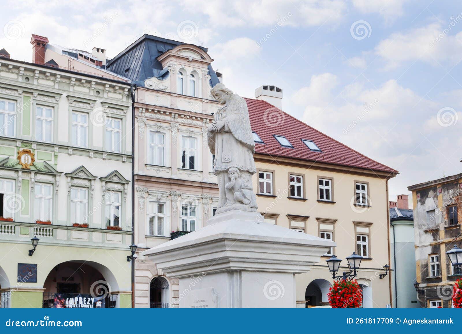 BIELSKO BIALA, POLAND - OCTOBER 26, 2019: Statue at the Main Market ...