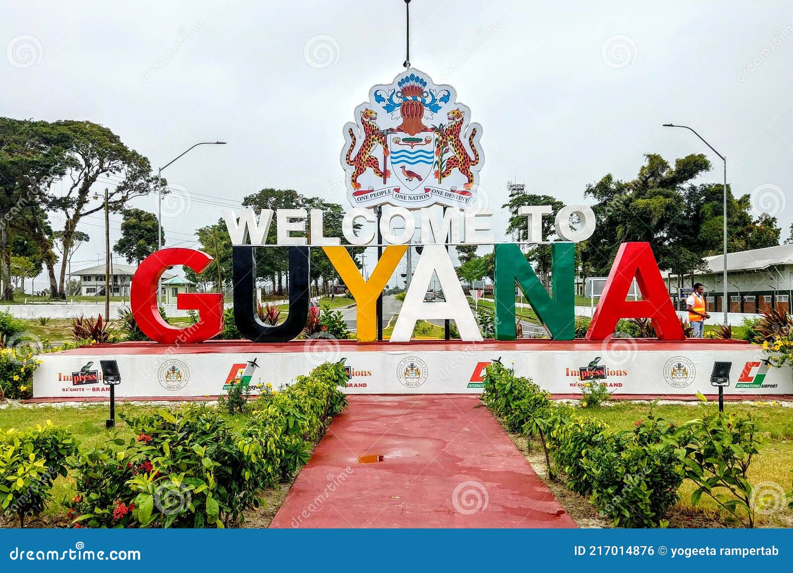 Bienvenido a guyana foto editorial. Imagen de guayana - 217014876