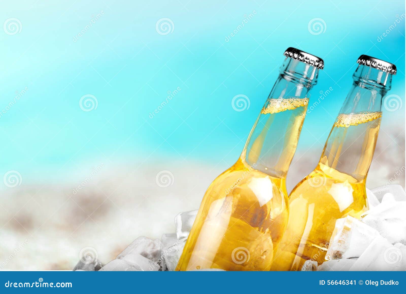 Bier, Bierflasche, Eis stockbild. Bild von kondensation - 56646341