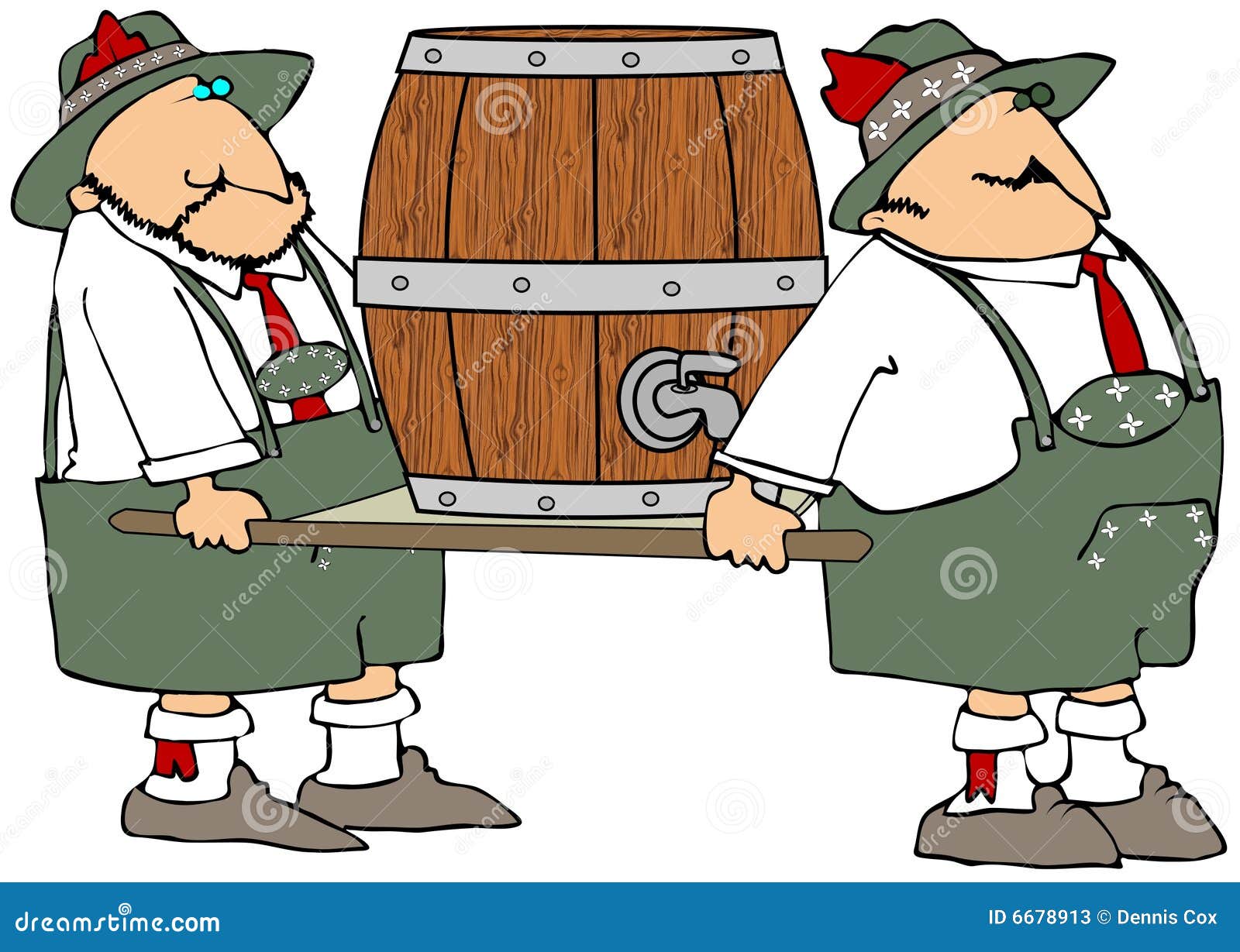 Bier-Fass-Träger stock abbildung. Illustration von kerl - 6678913