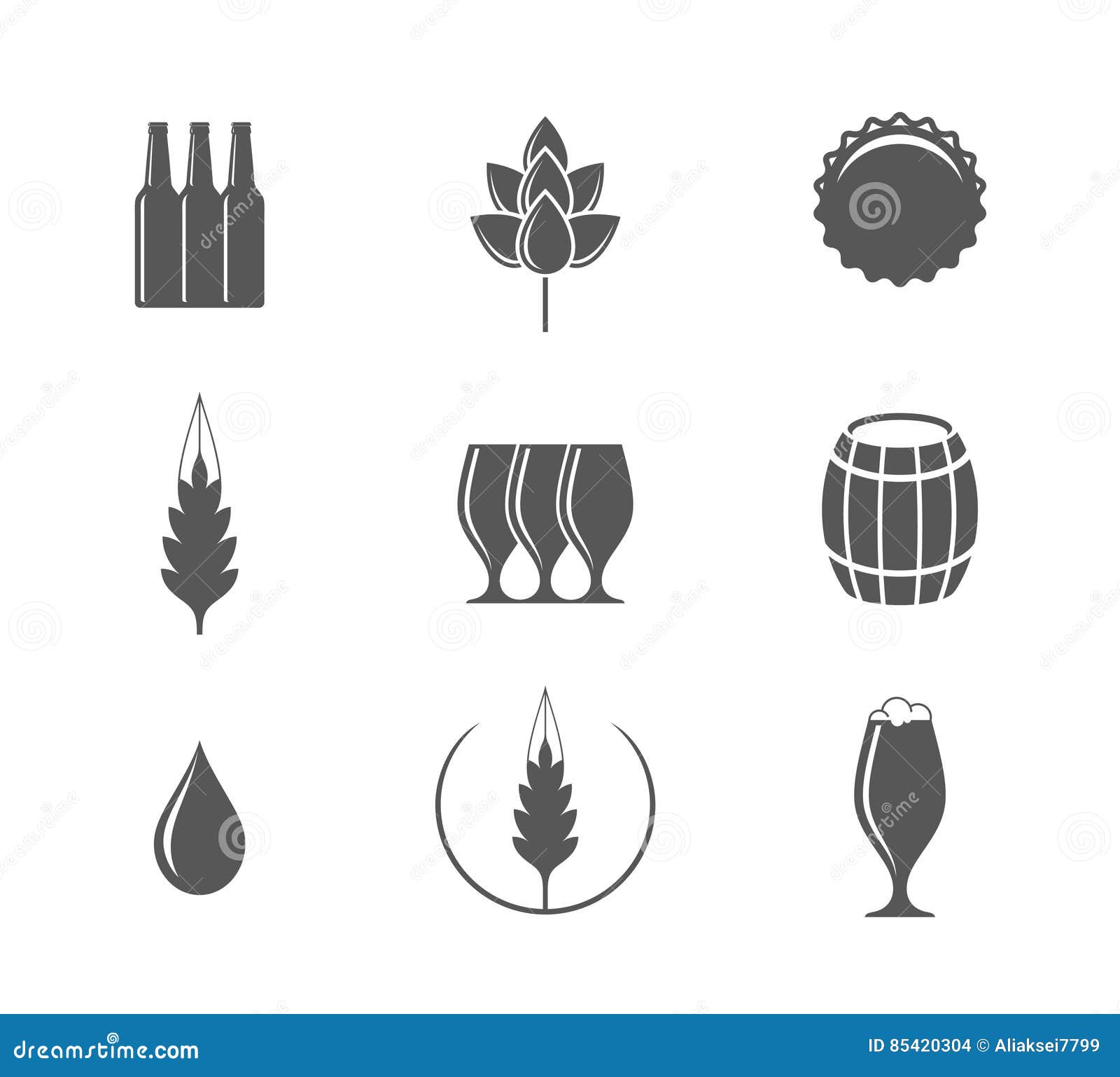 Bier Vektor in CMYK-Modus vektor abbildung. Illustration von element ...