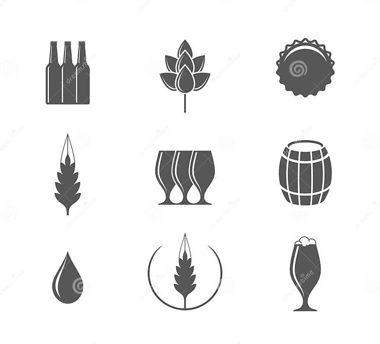 Bier Vektor in CMYK-Modus vektor abbildung. Illustration von element ...