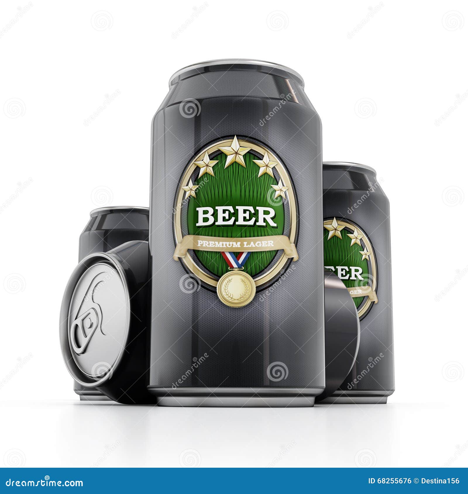 Bierdosen Auf Weißem Hintergrund Stock Abbildung - Illustration von ...