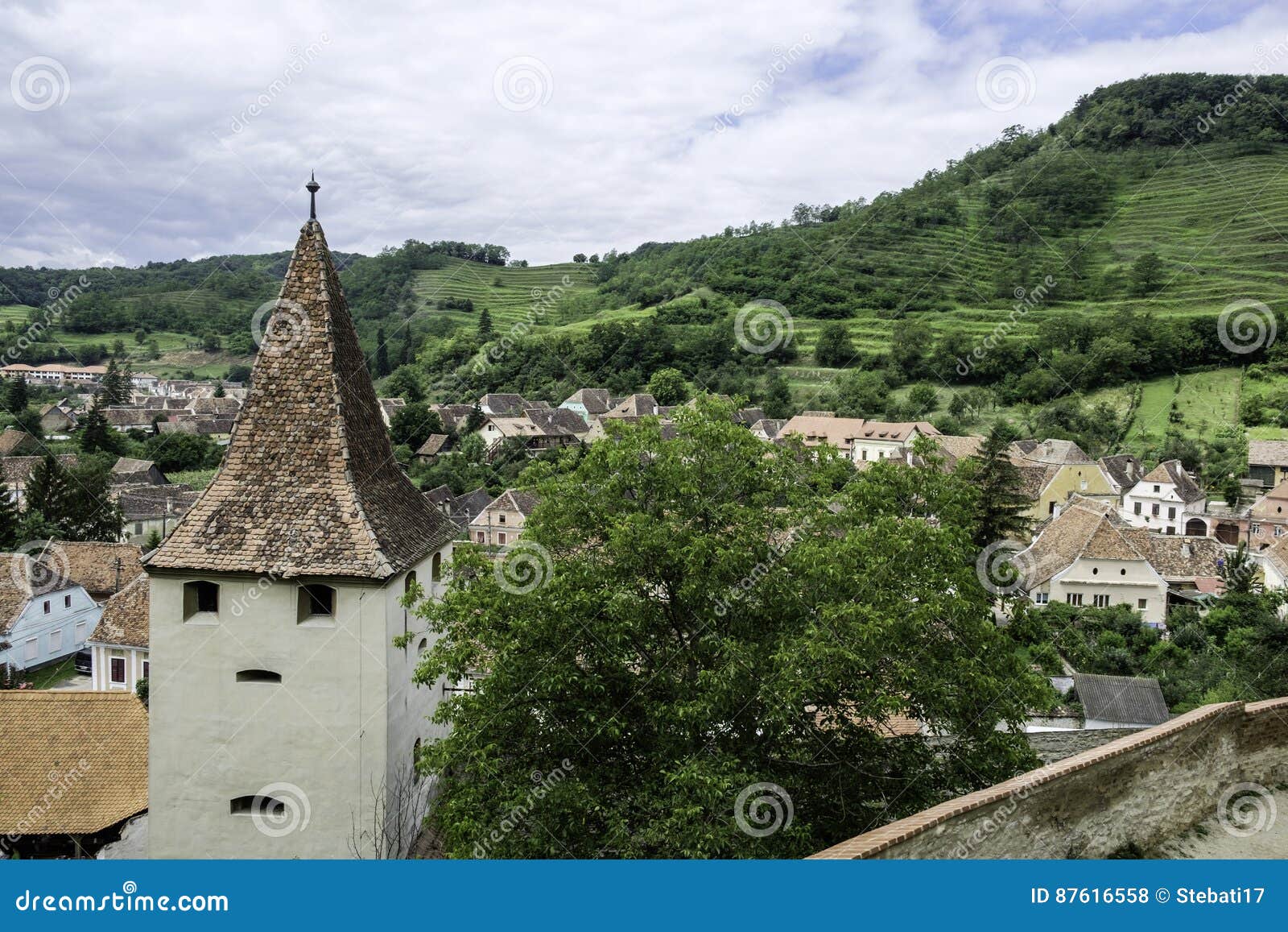 Biertan, Romania, Europe, the Lower Part of Foreshortening Editorial ...