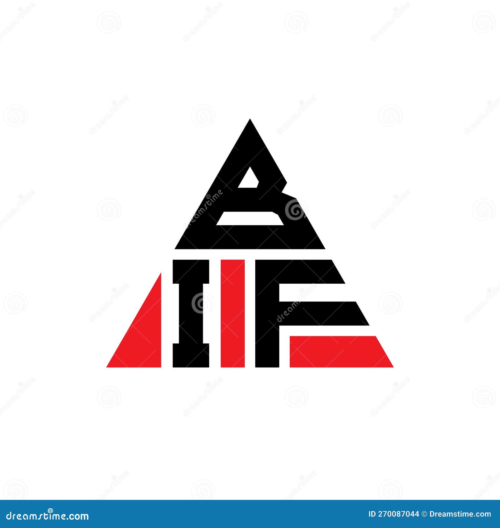 BIF Triangle Letter Logo Design with Triangle Shape. BIF Triangle Logo ...