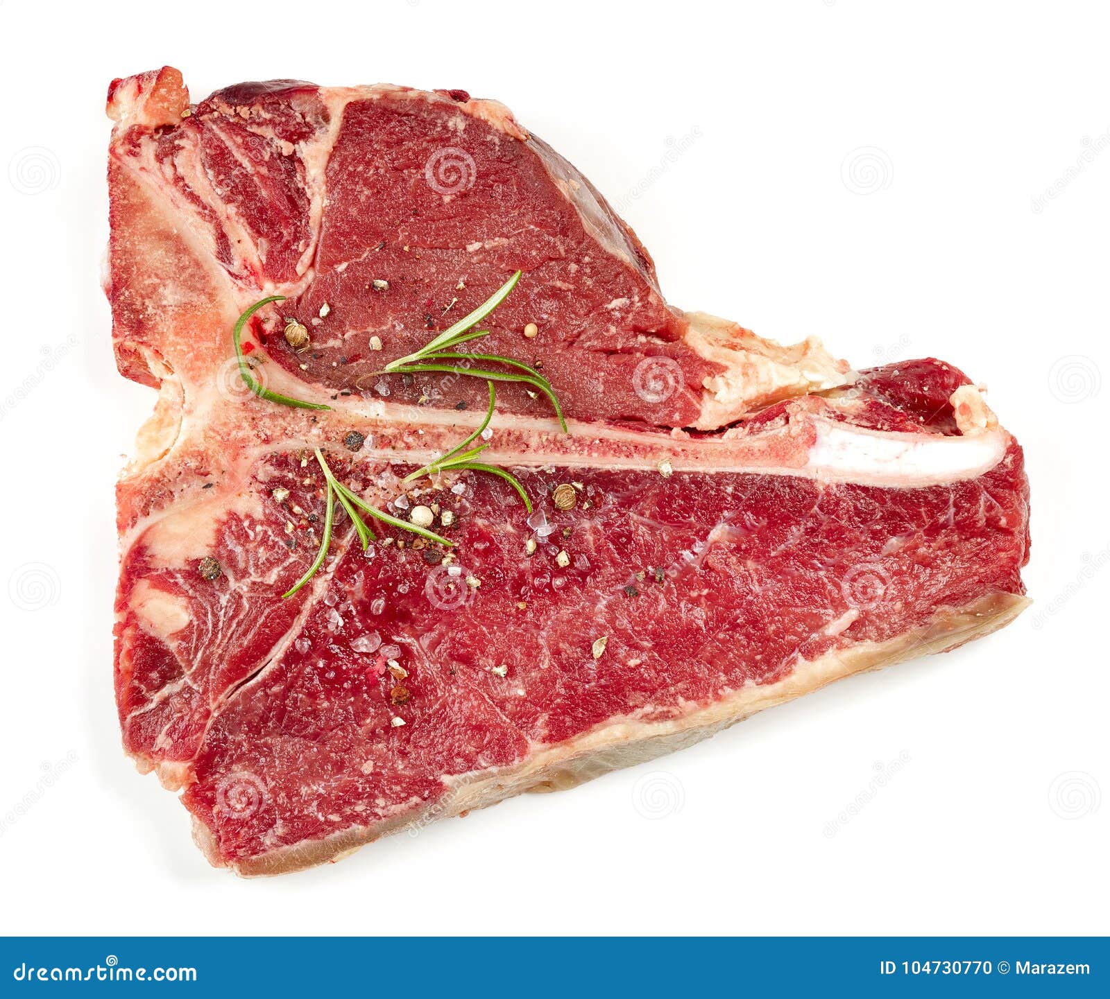 Bife Cru Fresco Do Osso De T Foto de Stock - Imagem de picada, vista ...