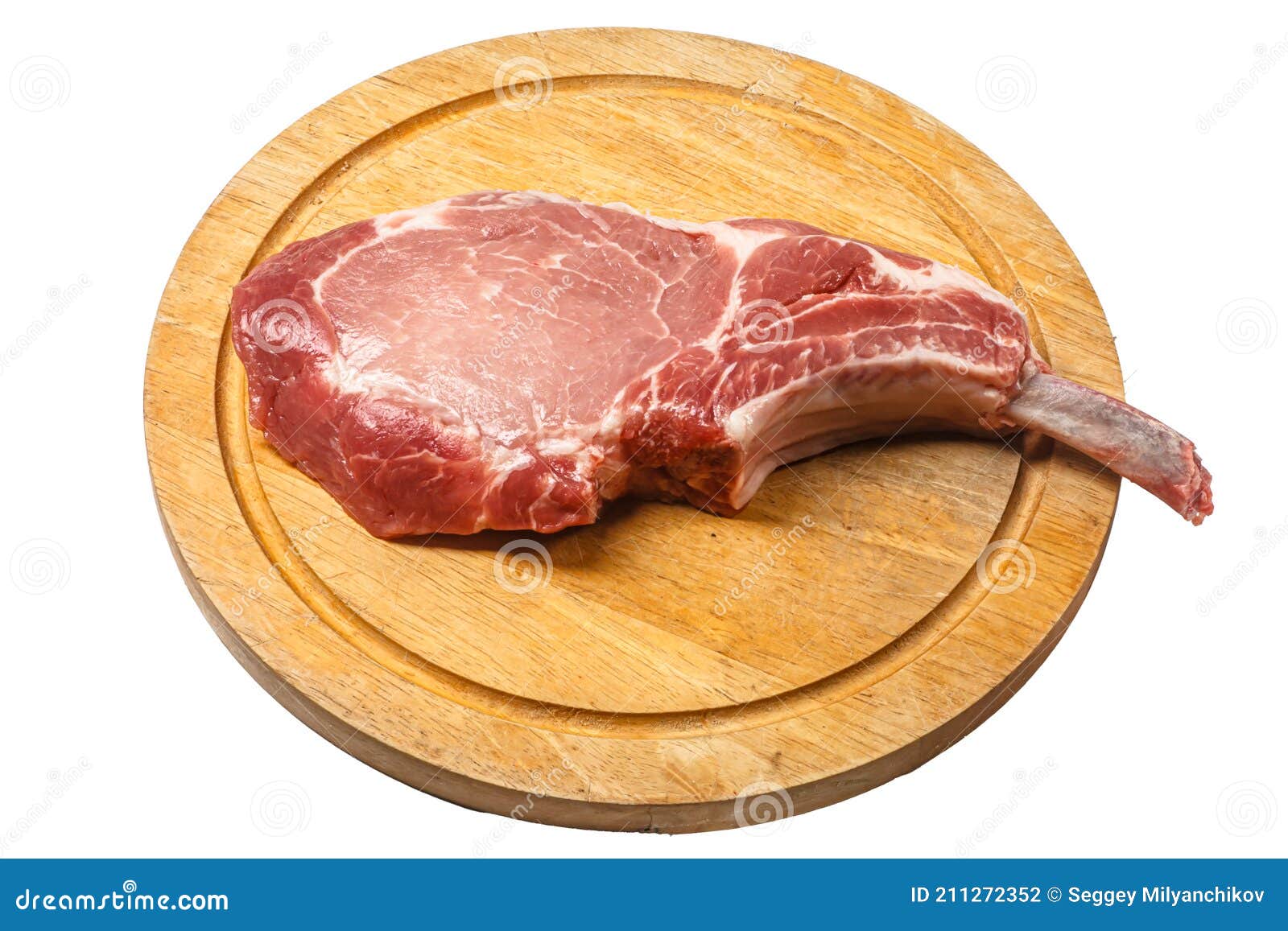 Bife Cru Tomahawk Sobre Fundo Branco. Isolado Foto de Stock - Imagem de ...