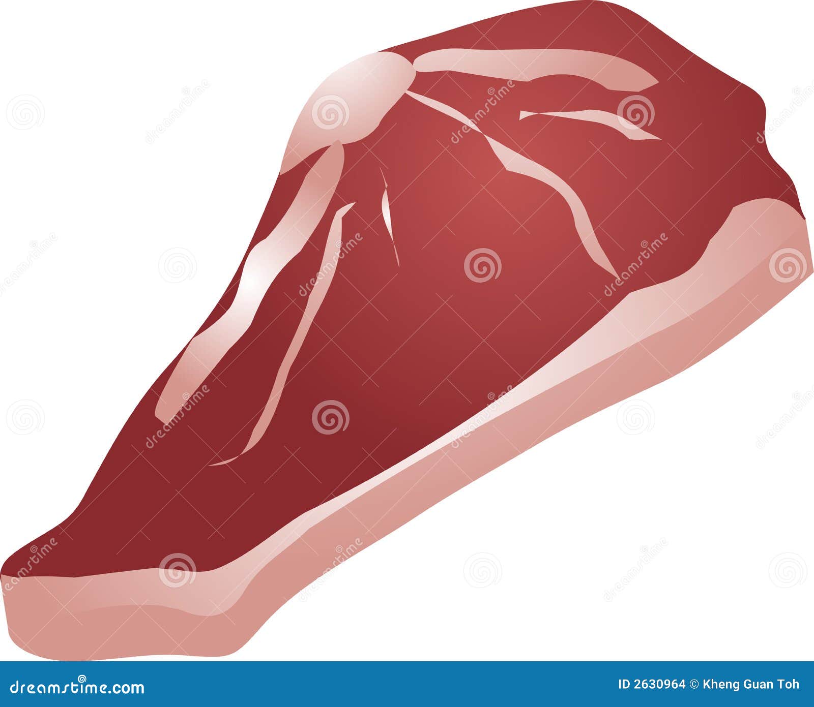 Bife de carne cru ilustração do vetor. Ilustração de vetor - 2630964