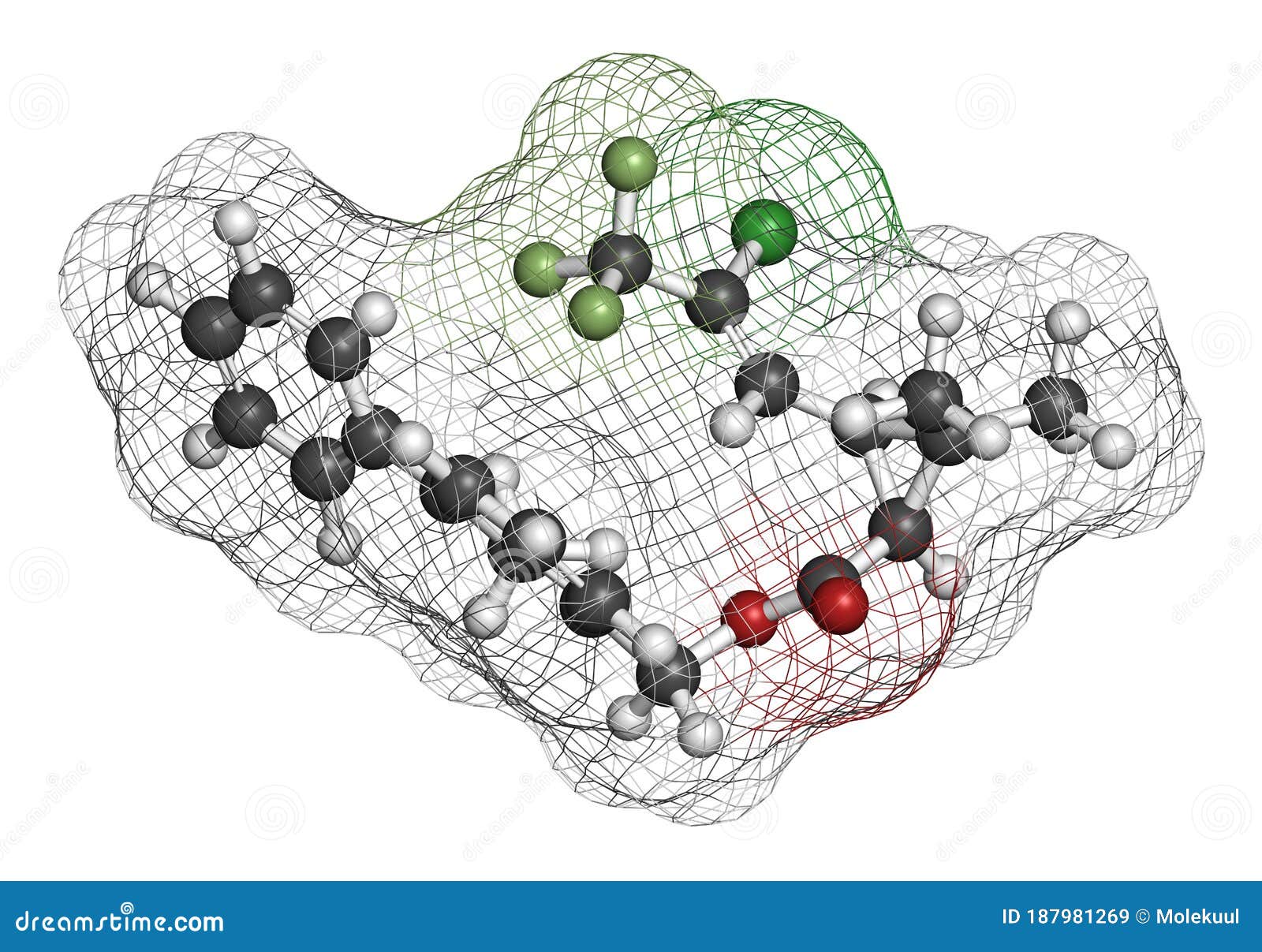 Bifenthrin Insecticide Molecule, Pyrethroid Class. Skeletal Formula ...