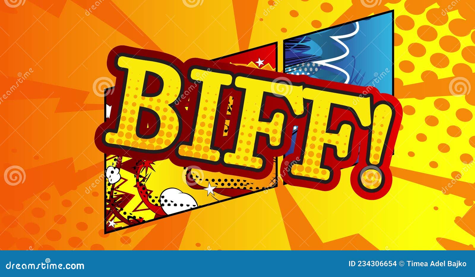 Biff. Comic Book Expression Word Stock Footage - Video of bamf ...