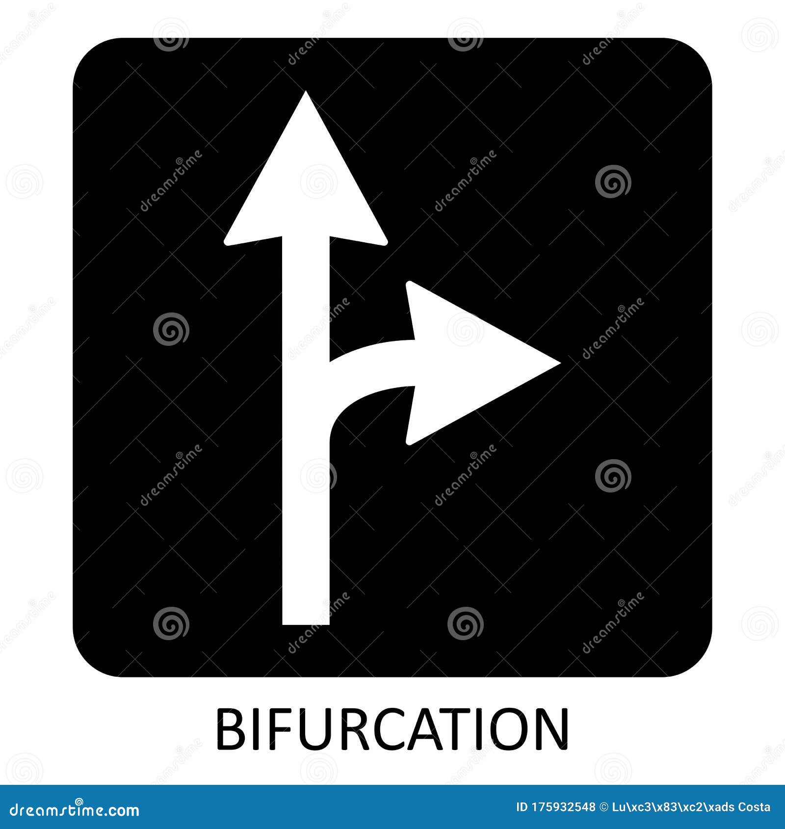 Bifurcation Icon On White Background. Simple Element Illustration From ...
