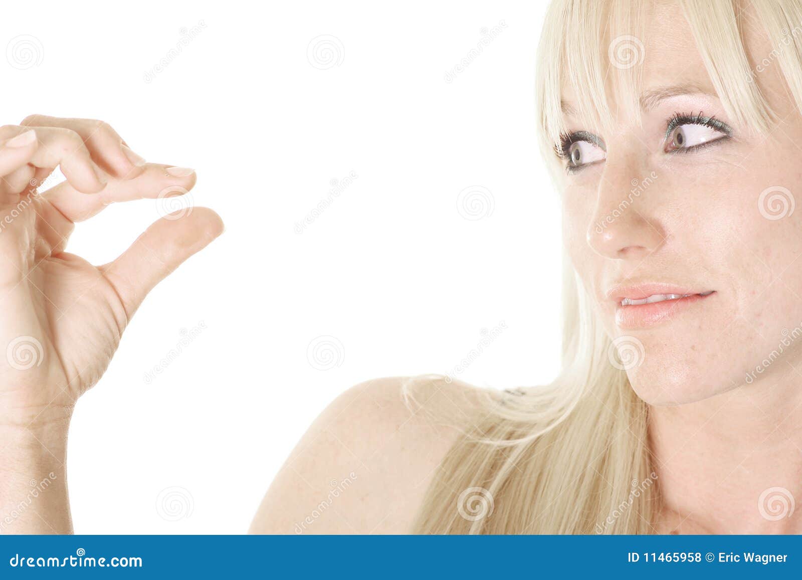 This big stock photo. Image of girl, face, hand, indicating - 11465958