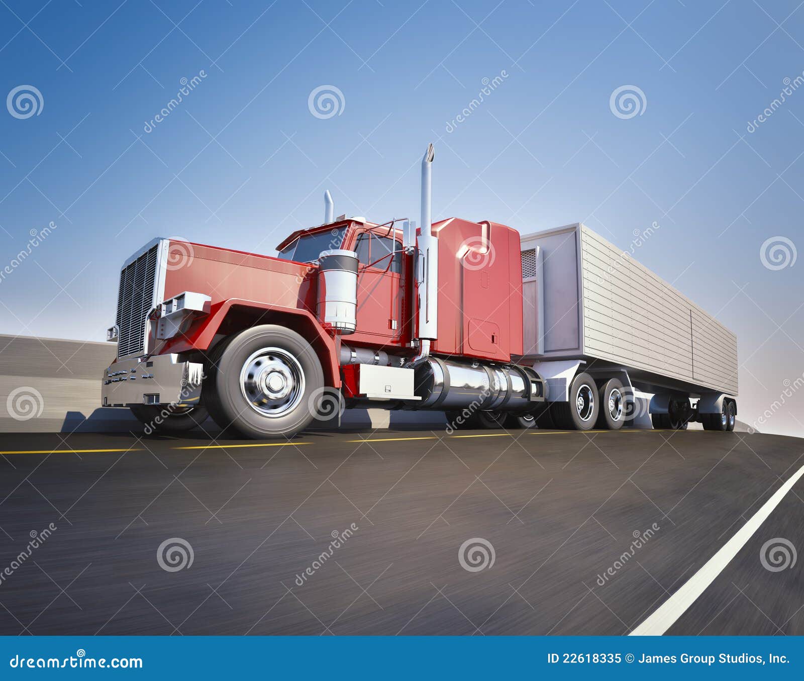 Big 18 wheeler stock image. Image of freight, cargo, shipment - 22618335