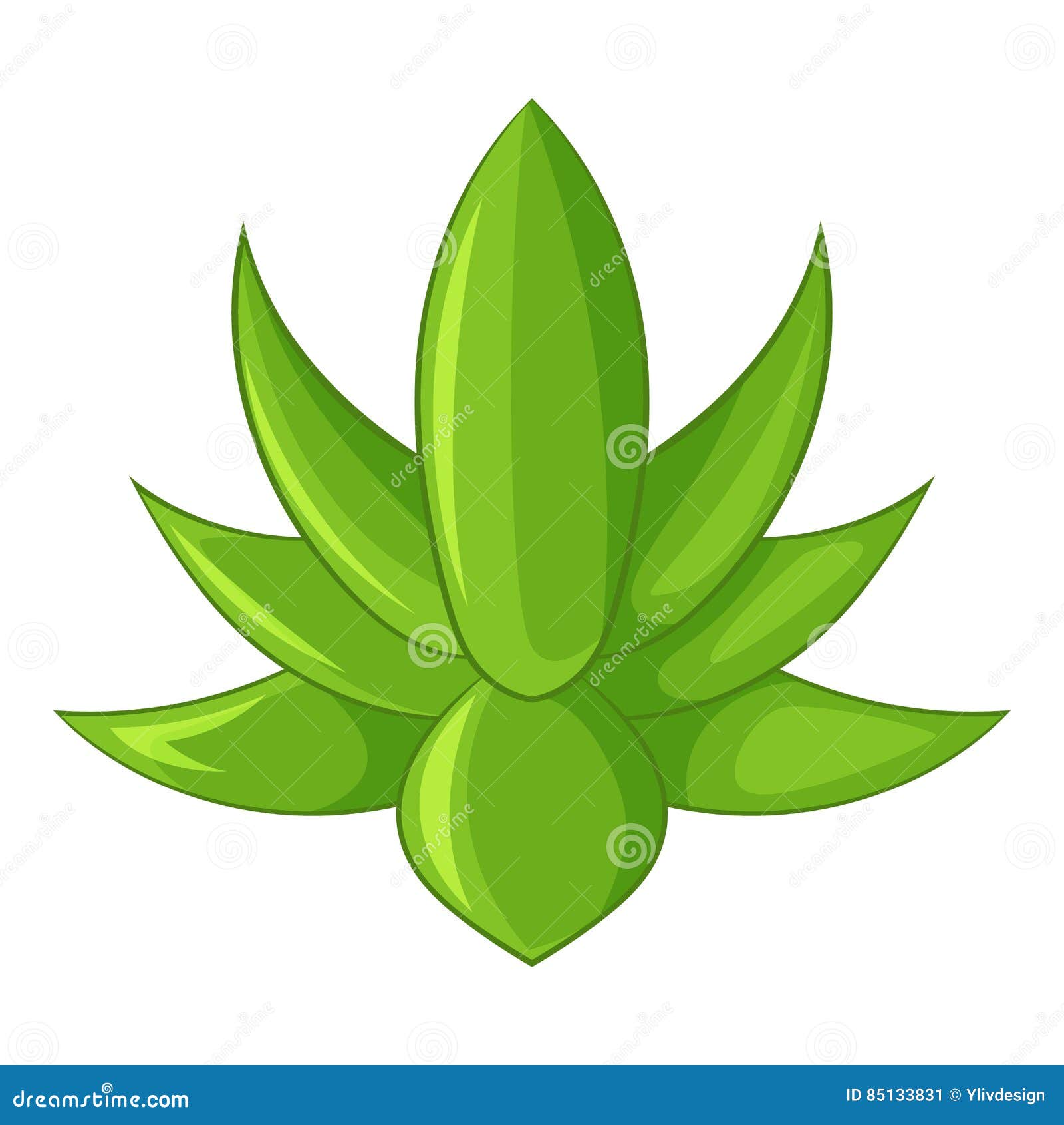 Big Agave Icon, Cartoon Style Stock Vector - Illustration of prickly ...