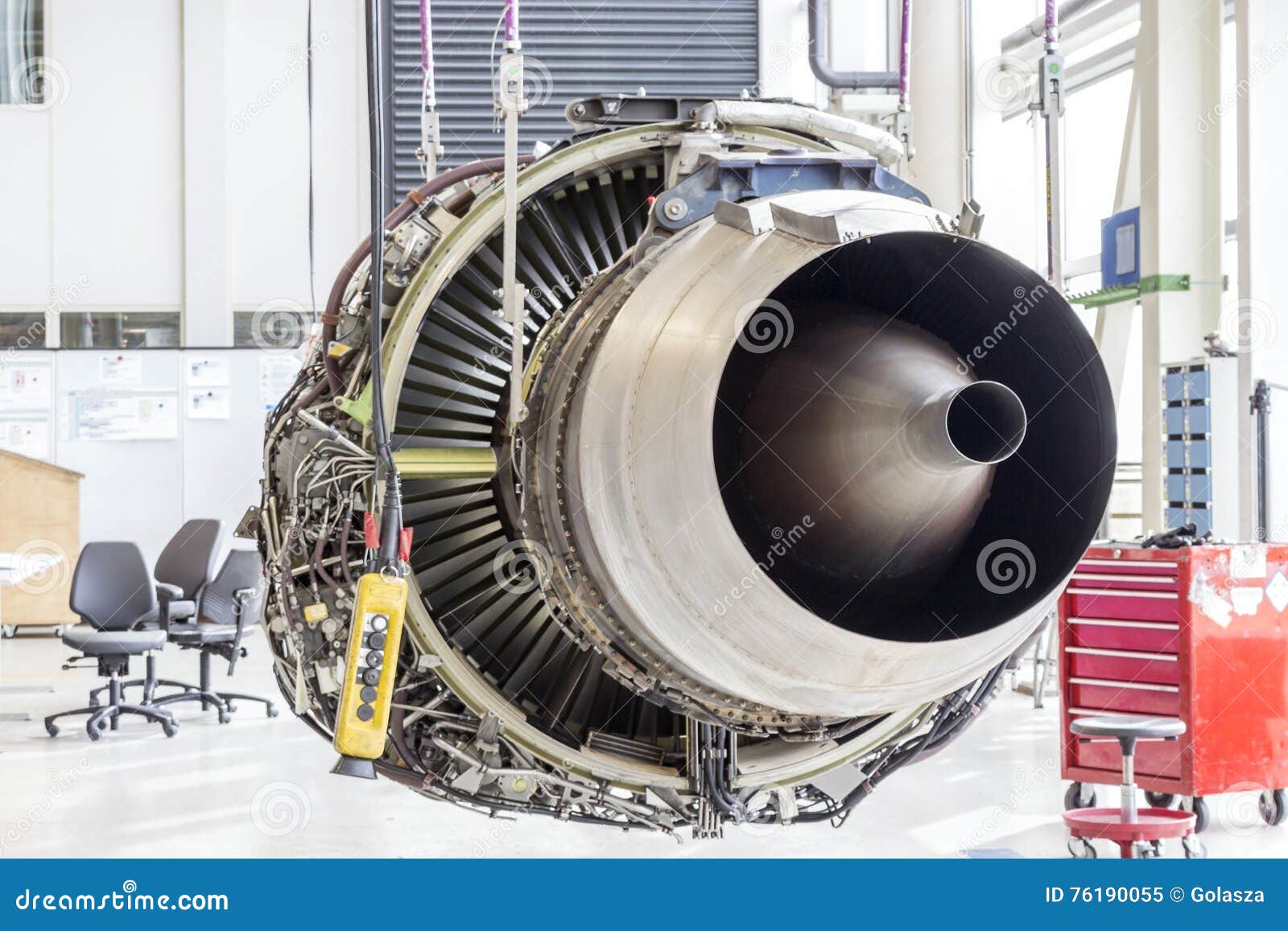 Big Airplane Engine during Maintenance Stock Image - Image of metal ...