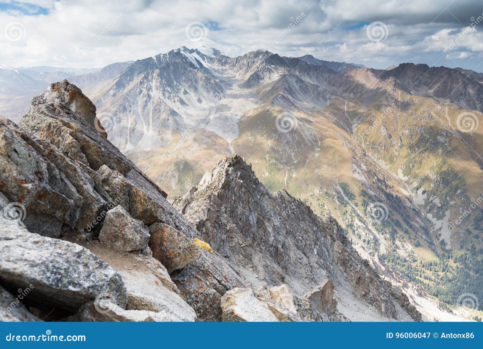Big Almaty peak stock image. Image of travel, nature - 96006047