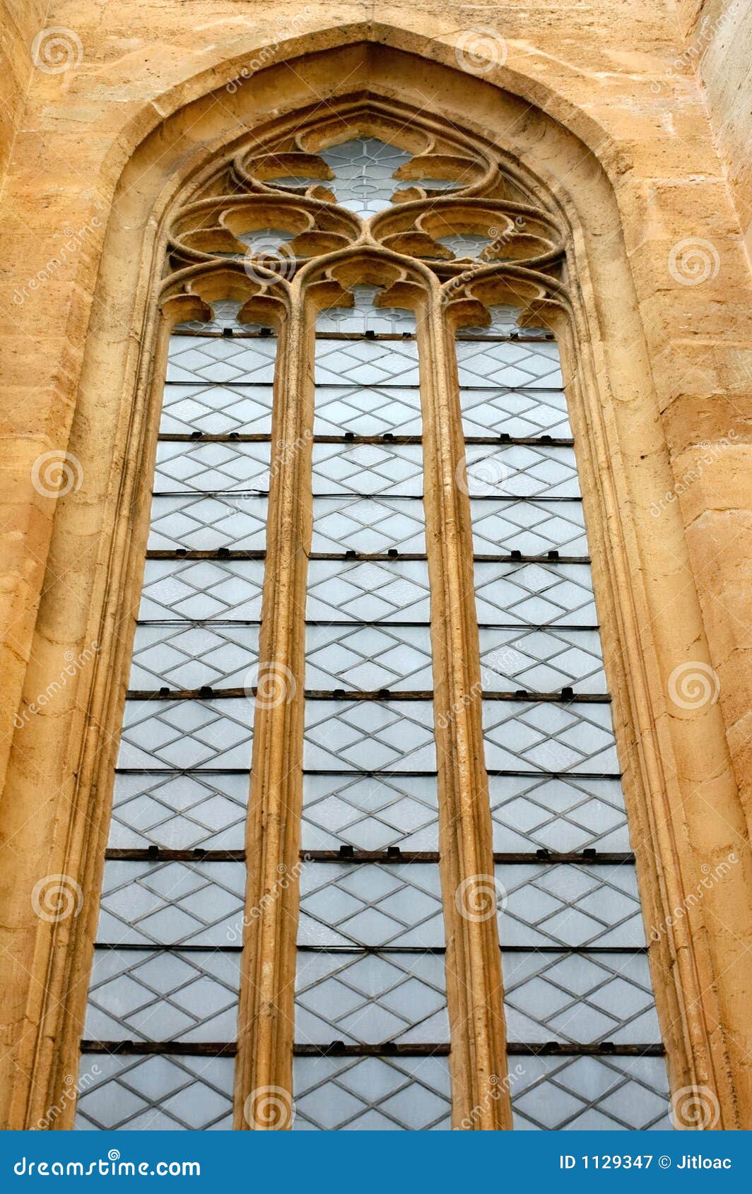 Big ancient window stock image. Image of church, stony - 1129347
