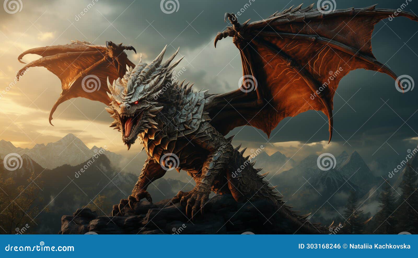 Big angry dragon stock photo. Image of carnivore, festival - 303168246