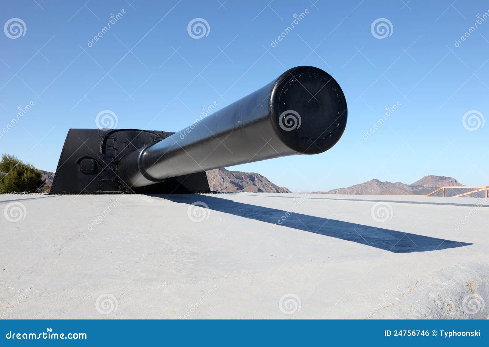 Big anti-shipping gun stock photo. Image of military - 24756746