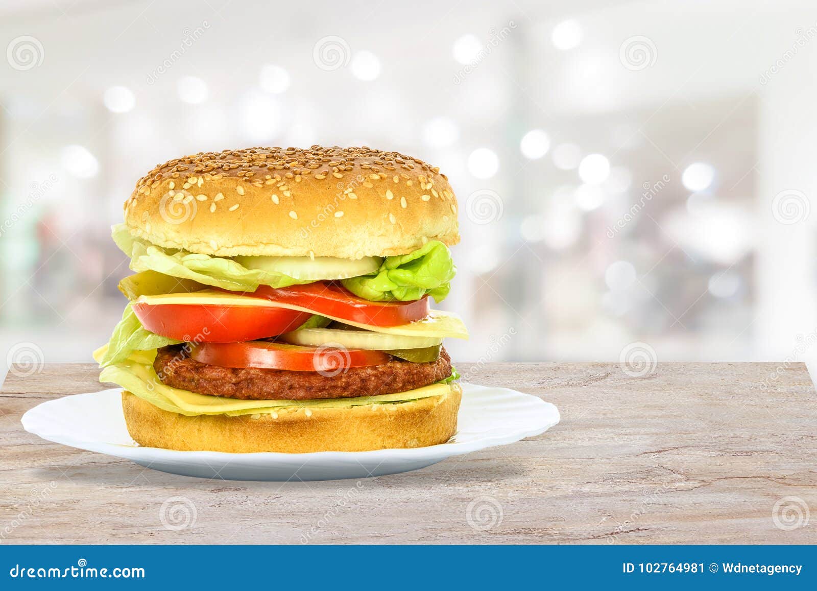 Big appetizing hamburger stock image. Image of burgers - 102764981