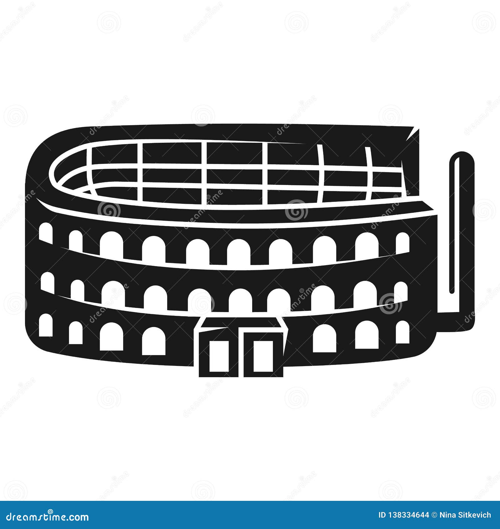 Big Arena Icon, Simple Style Stock Vector - Illustration of baseball ...