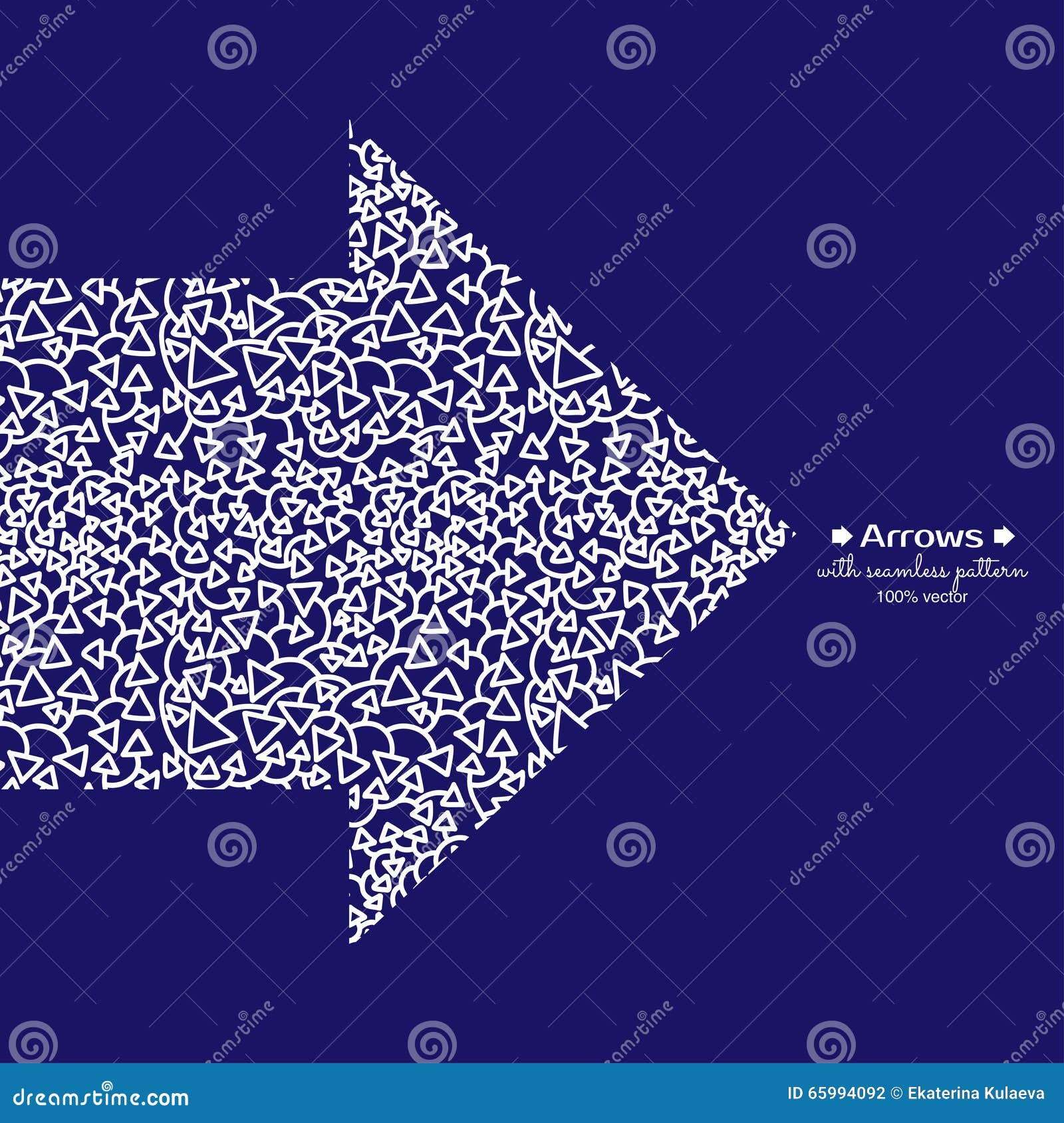 Big Arrow with Small Arrows Pattern and Text. Stock Vector ...