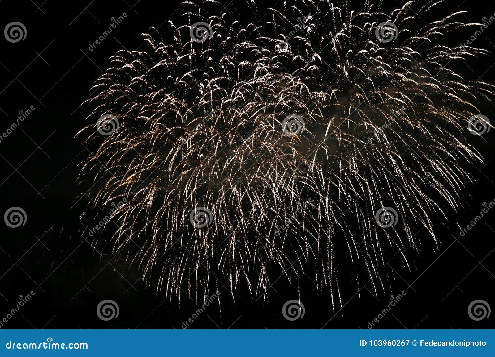 Artificial Fireworks at Night with Black Sky Stock Image - Image of ...