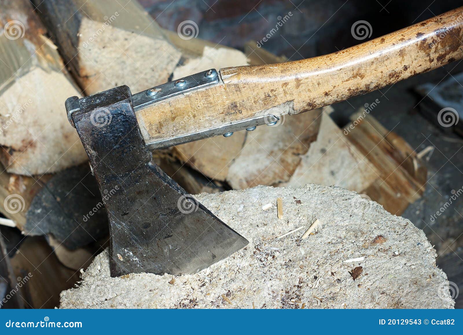 Big axe stock image. Image of lumberjack, tree, closeup - 20129543