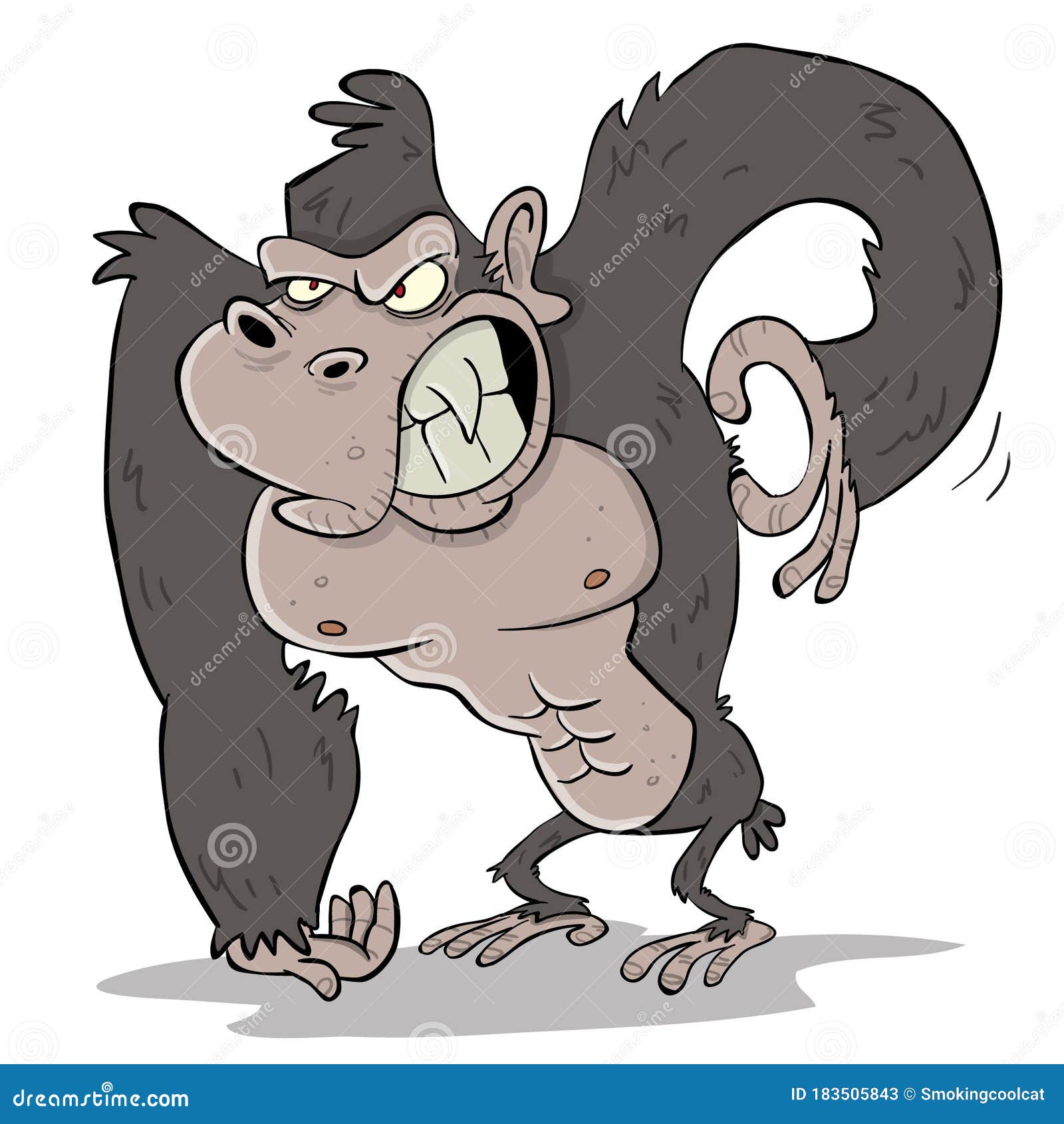 Big bad ugly wild gorrilla stock illustration. Illustration of funny ...