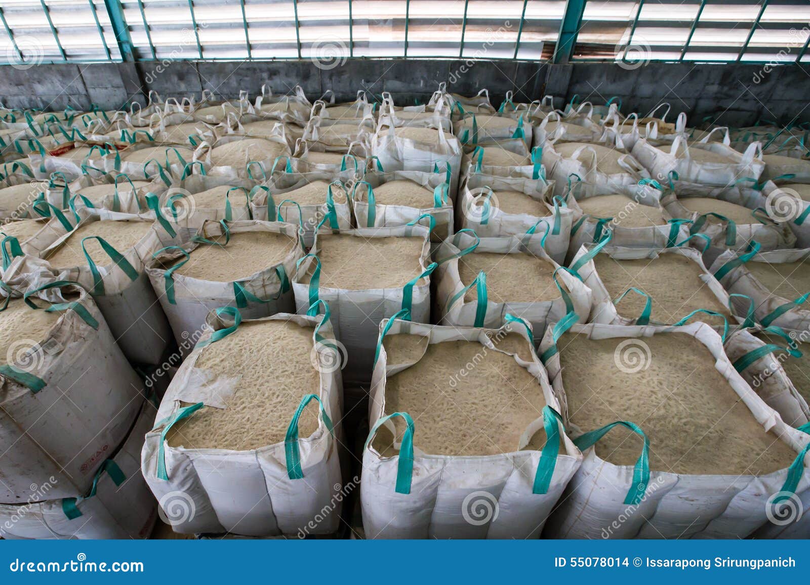 Big bag containing rice stock photo. Image of construction - 55078014