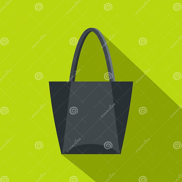 Big bag icon, flat style stock vector. Illustration of glamour - 87458250