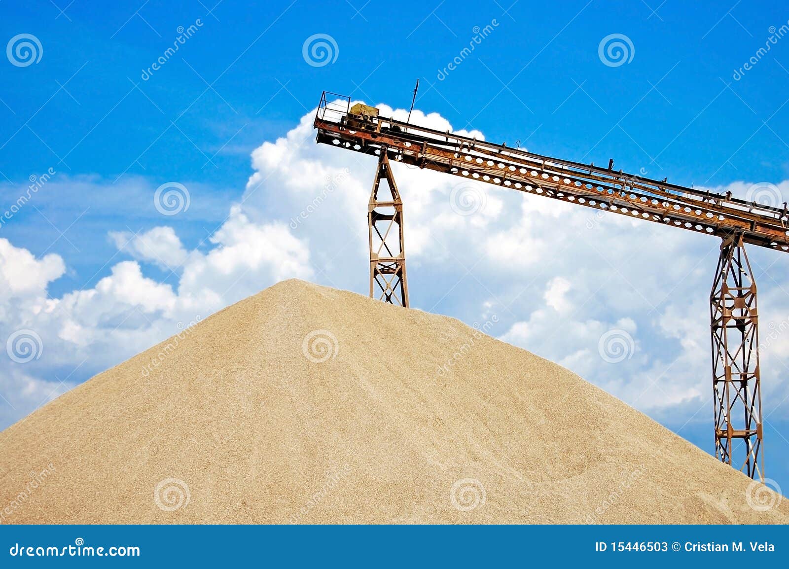 Big ballast pile stock image. Image of sand, magnesium - 15446503