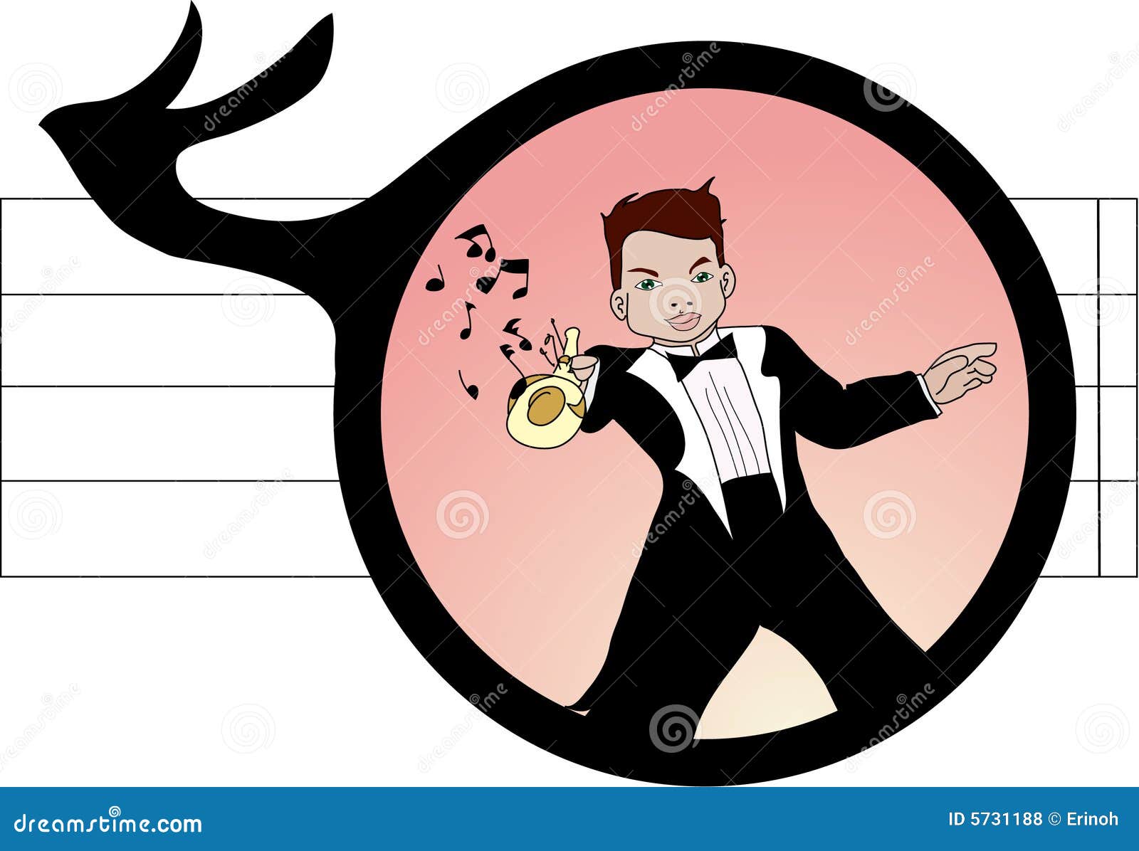 Big Band stock illustration. Illustration of notes, classical - 5731188