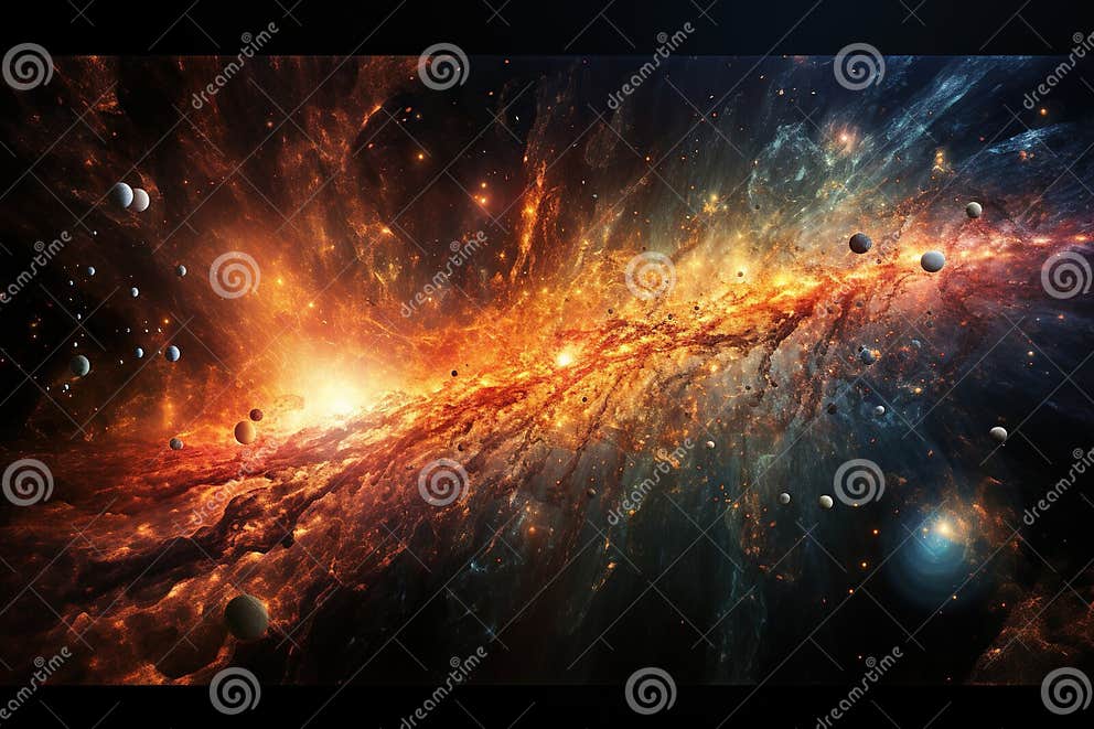 Big Bang In Deep Space Birth Of The Universe Stock Illustration