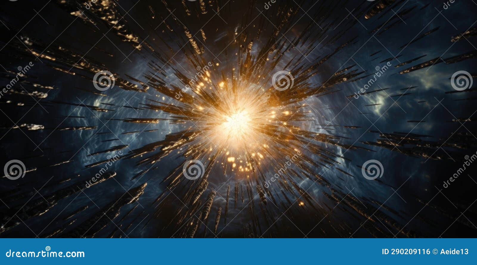 Big Bang. Dramatic Explosion in Deep Space. Supernova Black Hole ...