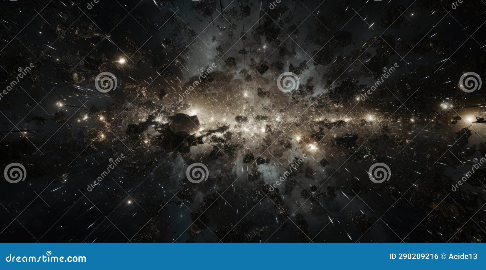 Big Bang. Dramatic Explosion in Deep Space. Supernova Black Hole ...